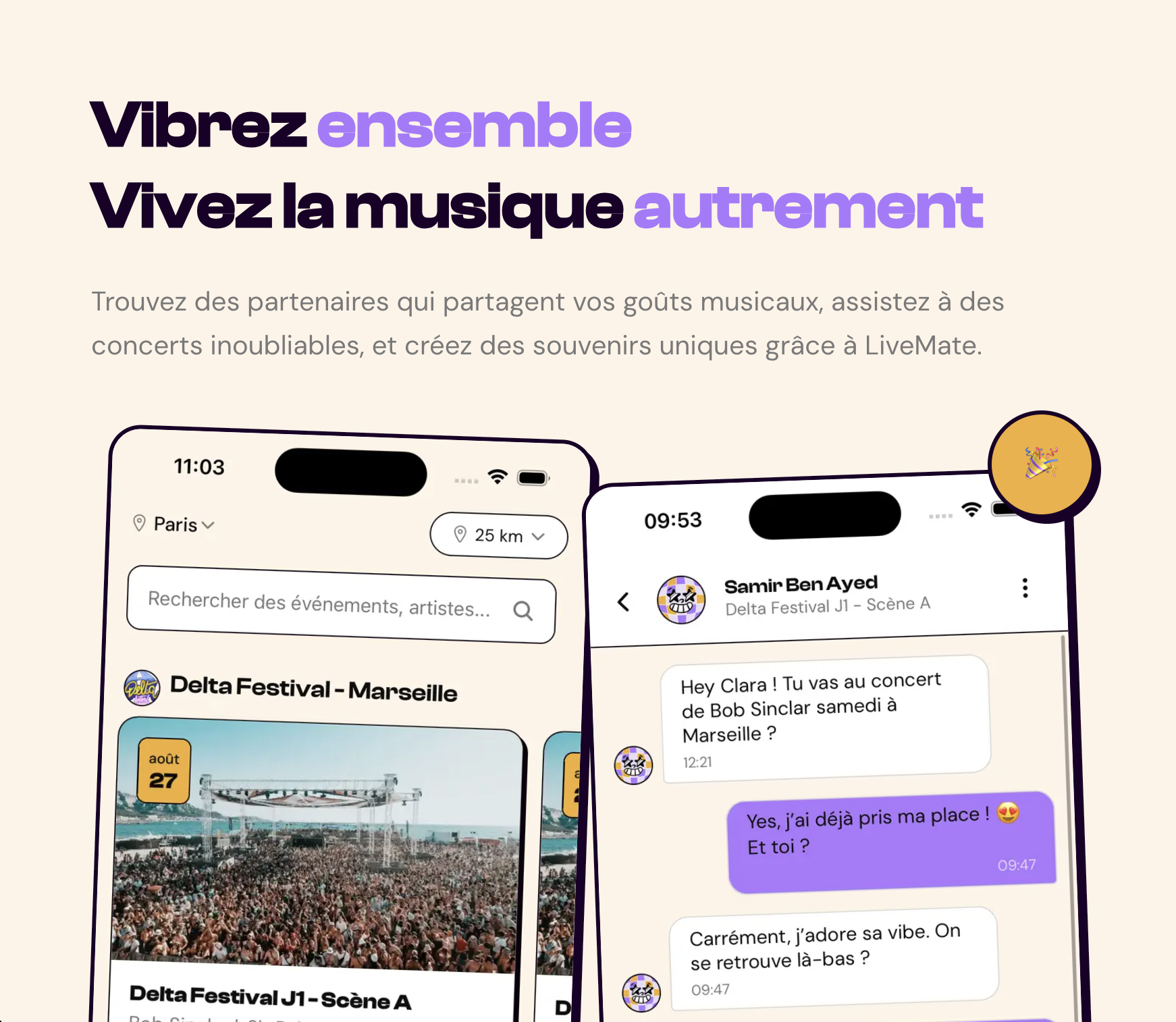 LiveMate - Vibrez ensemble, vivez la musique autrement